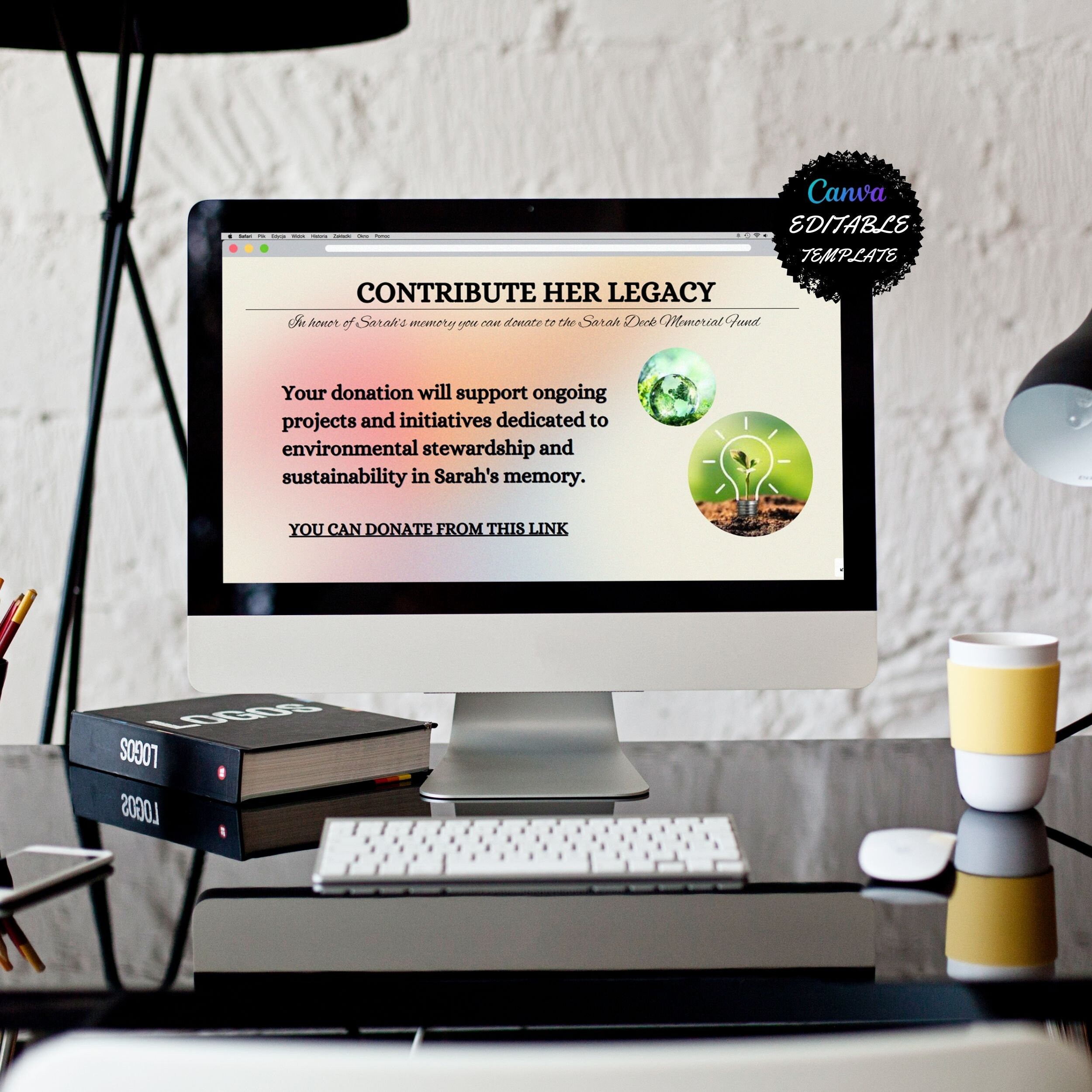 Customizable Memorial Website Template Canva Editable Funeral Website ...