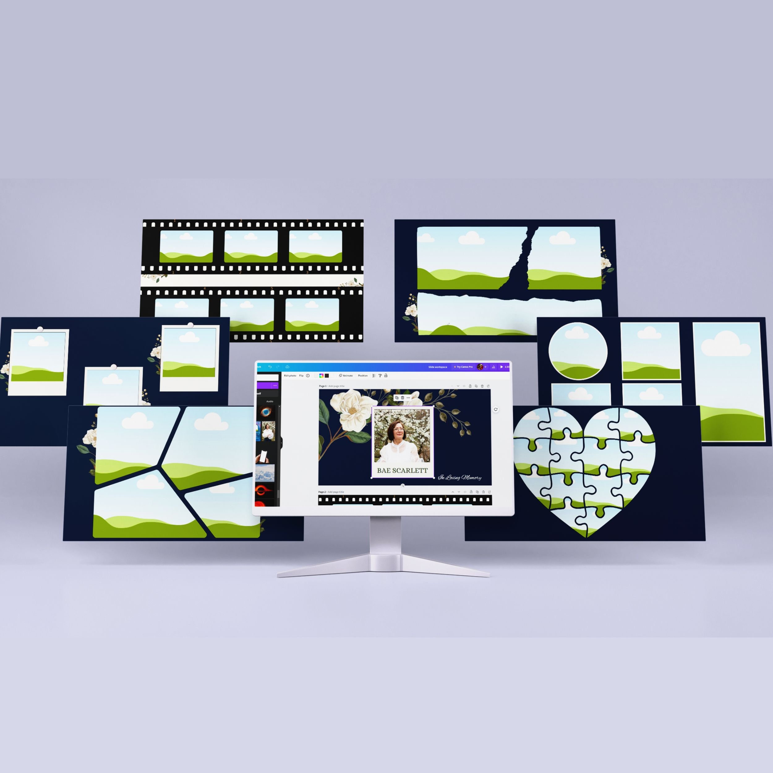 Editable Canva Funeral Bundle Funeral Program Customizable Canva ...