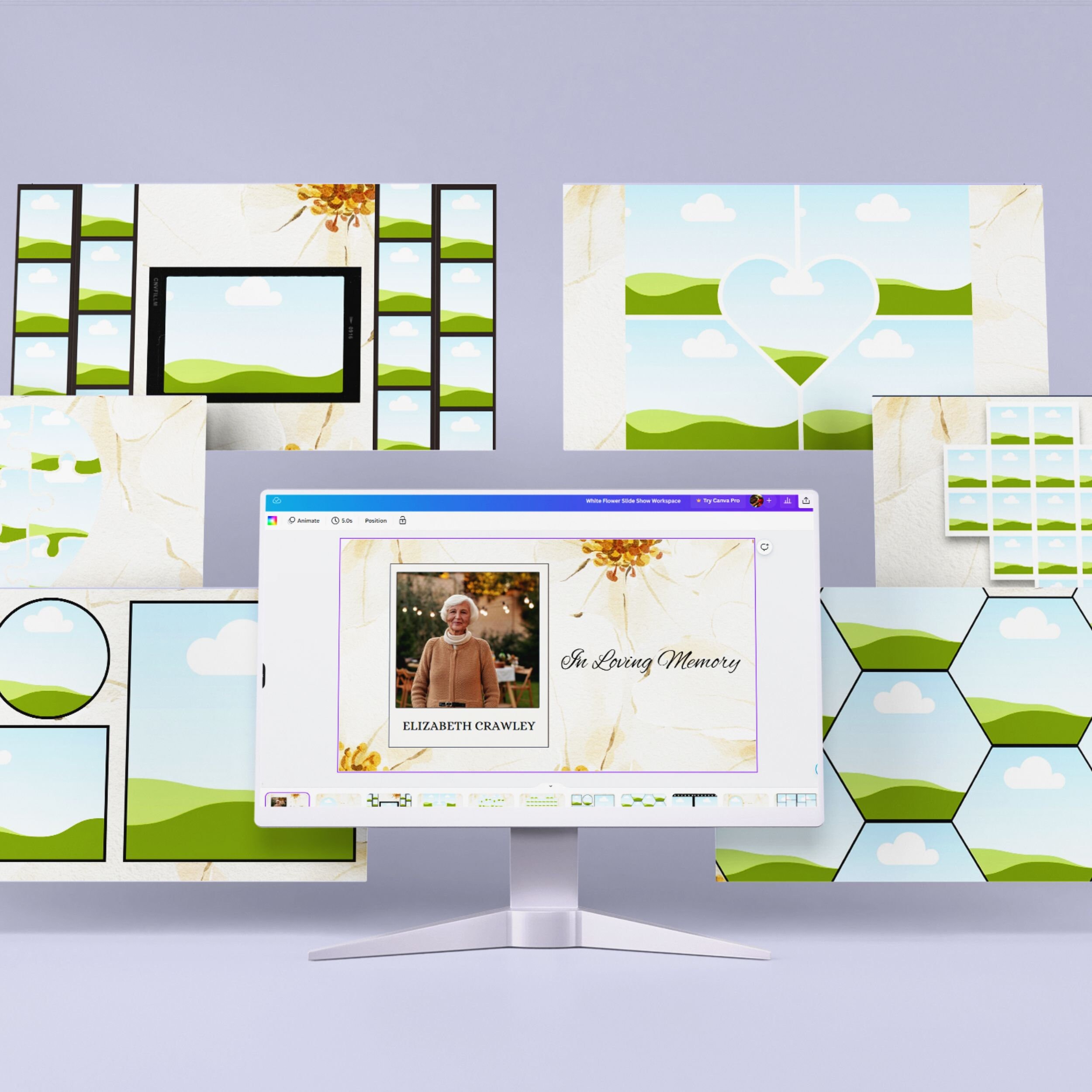 Editable Canva Funeral Bundle, Funeral Program, Customizable Canva ...