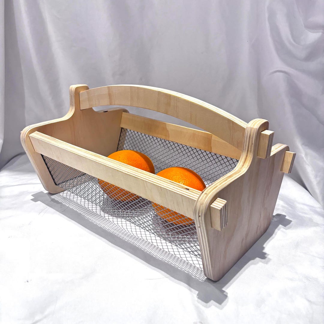 Personalized Wooden Harvest Basket– Picnic Basket-with Reinforcement ...