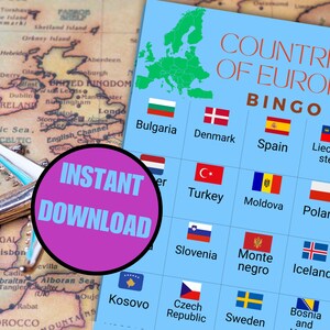 Countries of Europe Bingo - Etsy