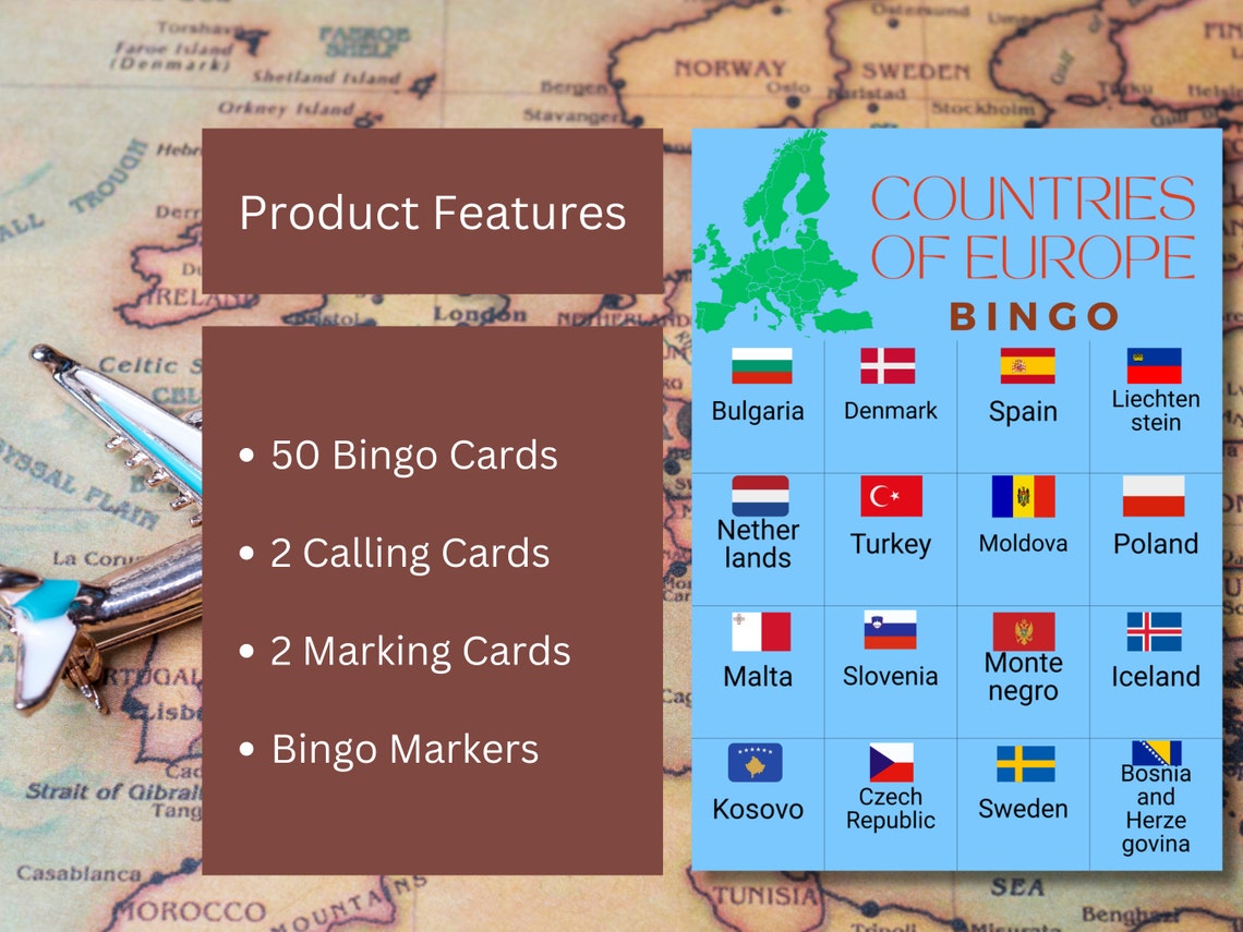 Countries of Europe Bingo - Etsy