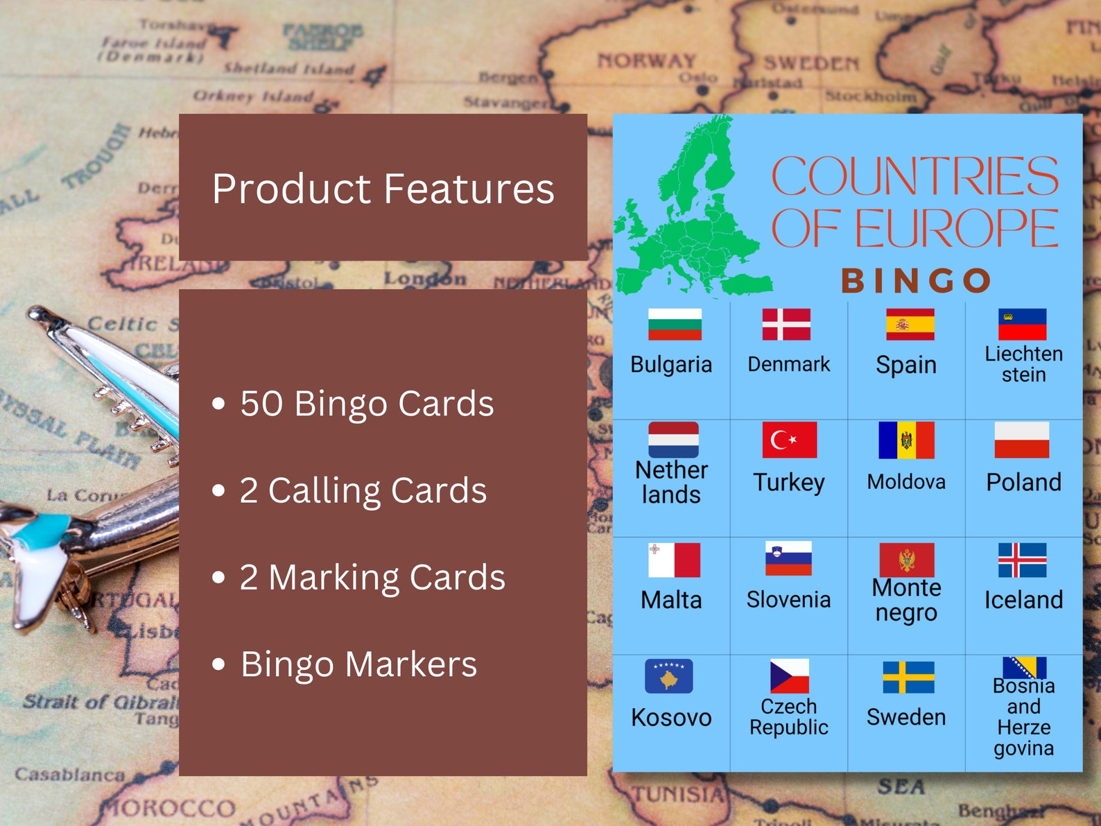 Countries of Europe Bingo - Etsy
