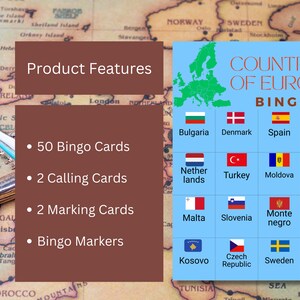 Countries of Europe Bingo - Etsy