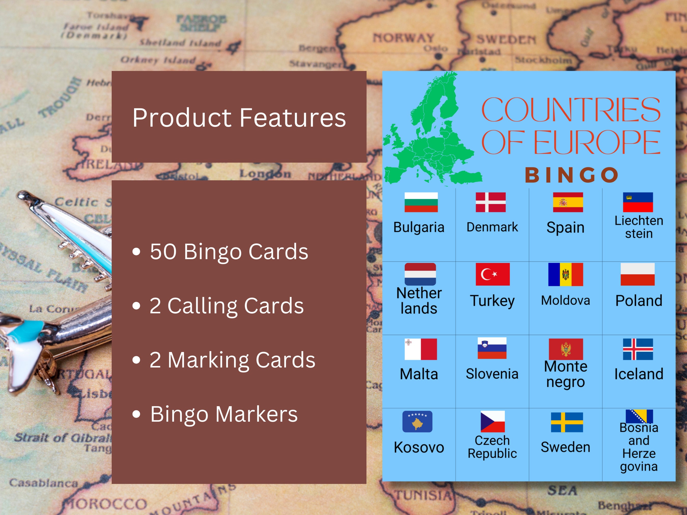 Countries of Europe Bingo - Etsy