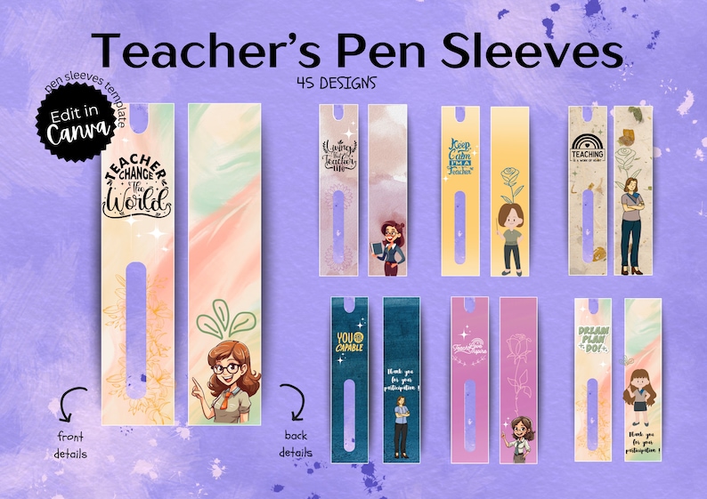 Teachers Day Pen Holder, Teacher Pen Display, Teacher Pen Care Card ...