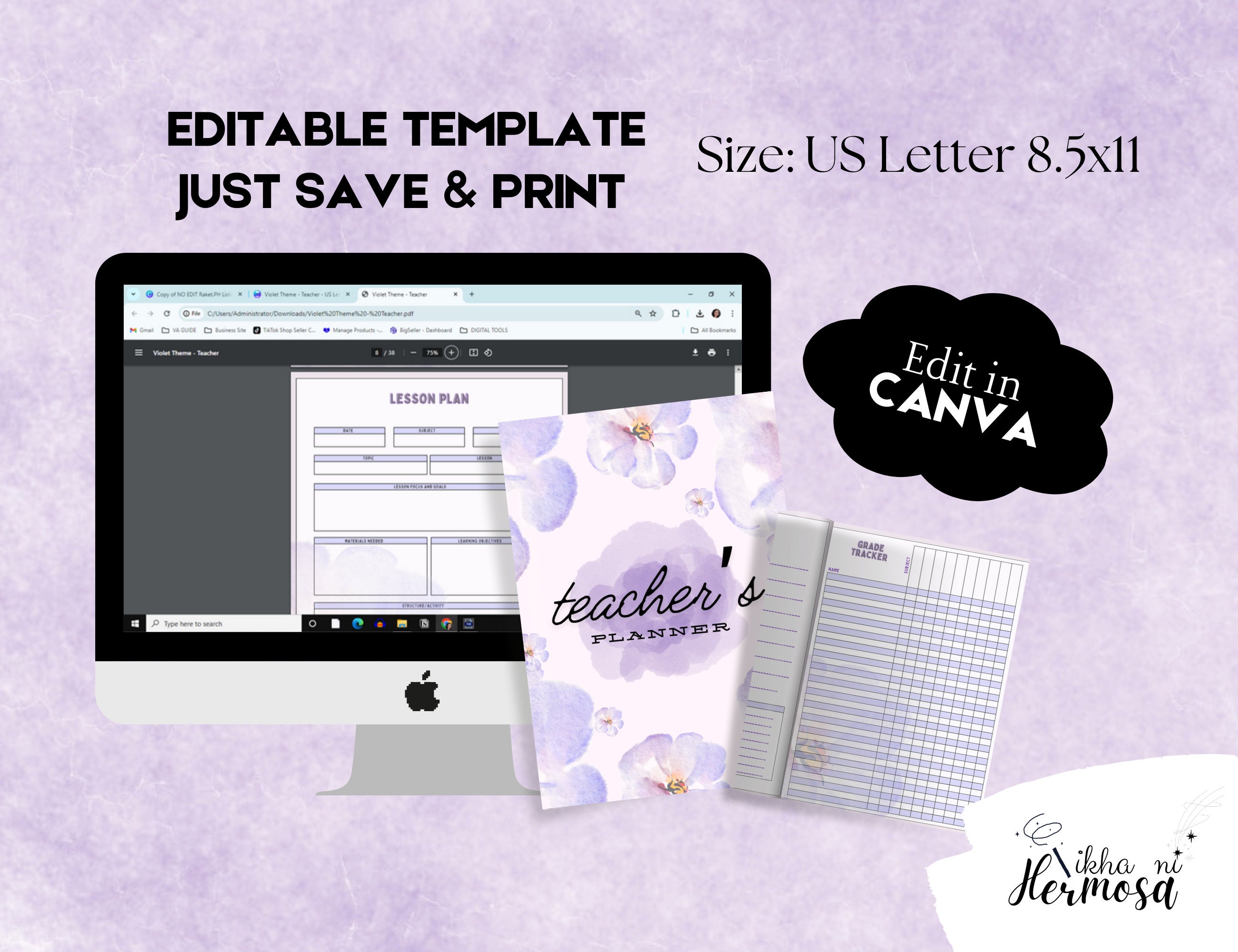 Editable Teacher Planner | 2024-2025 Printable | Lesson Planning ...