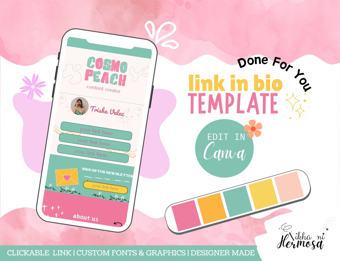 All-in-one Creator Kit: Canva Templates for Bio Link, Website, Landing ...