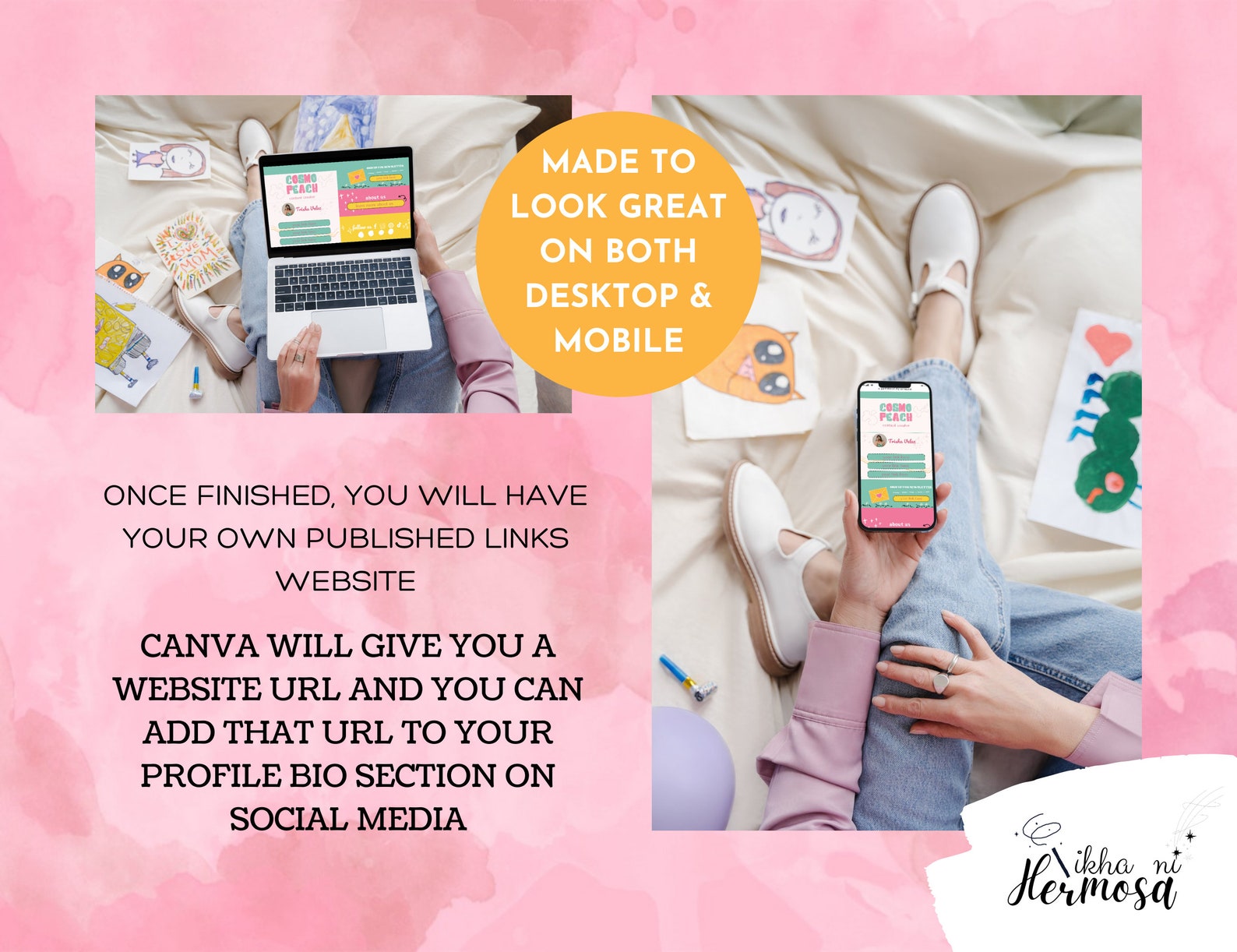 All-in-one Creator Kit: Canva Templates for Bio Link, Website, Landing ...