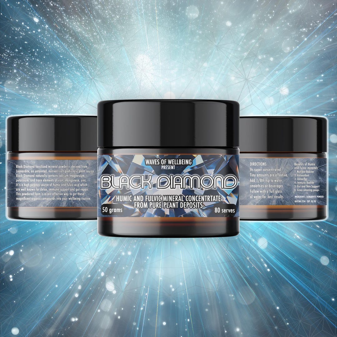 BLACK DIAMOND - Fulvic/ Humic Mineral Concentrate Powder - Natural ...