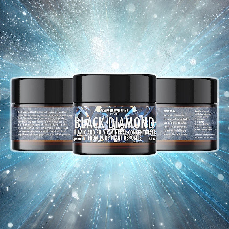 BLACK DIAMOND - Fulvic/ Humic Mineral Concentrate Powder - Etsy