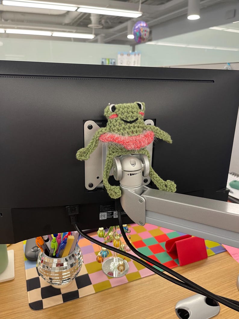 Crochet Ballerina Frog, Desk Decor, Crochet Plush - Etsy