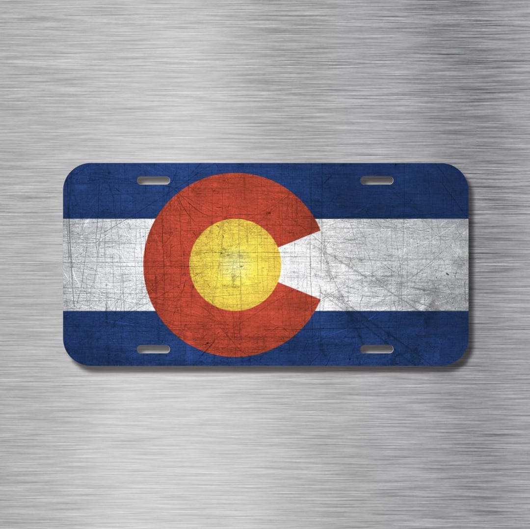 Colorado Flag Vehicle Auto Tag 6"x12" X 0.65mm Metal Aluminum ...