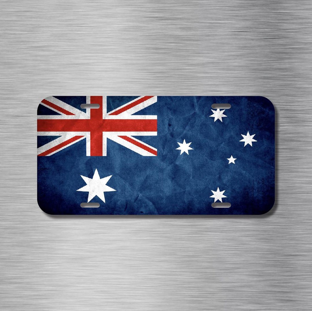 Australia Australian Flag Vehicle Auto Tag 6"x12" X 0.65mm Metal ...