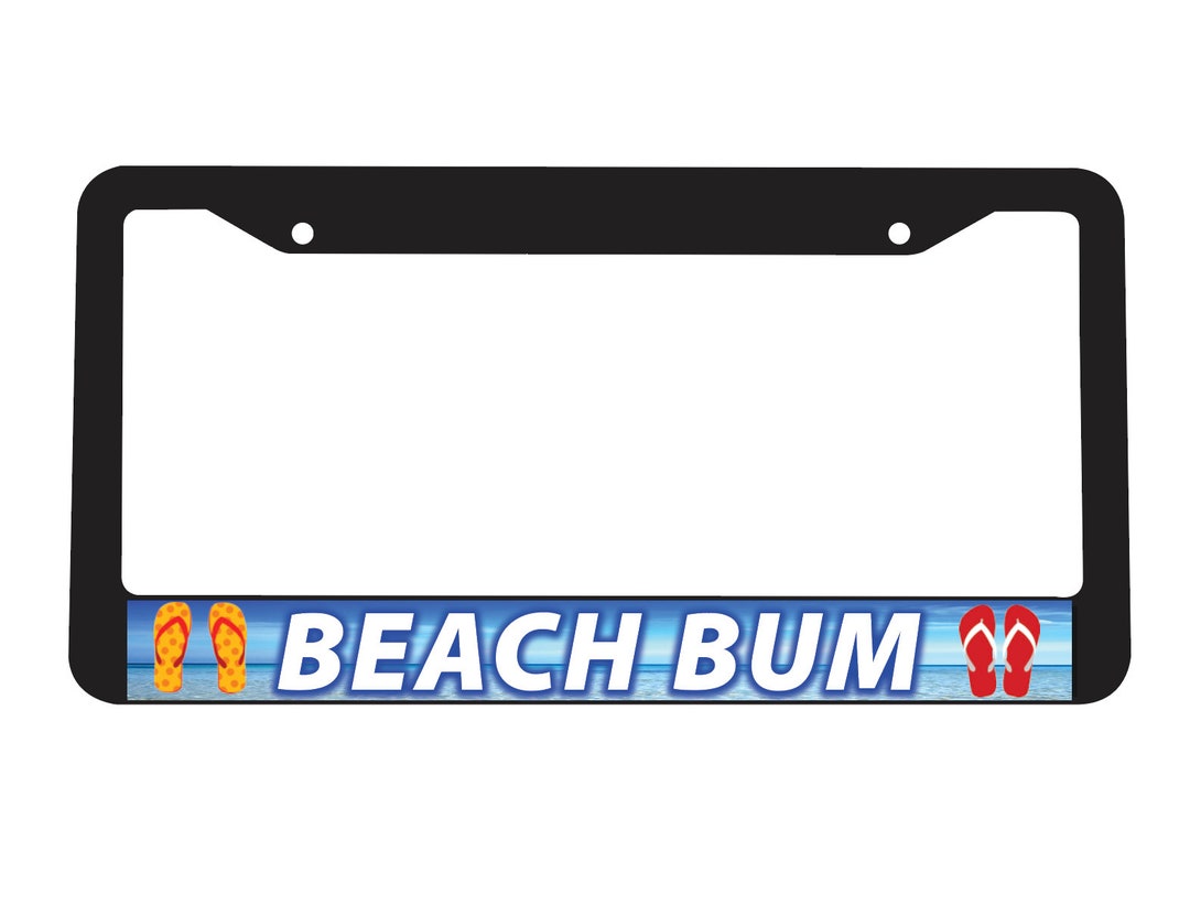 Beach Bum Ocean Vacation Island Tropical Flip-flops ABS Plastic License ...