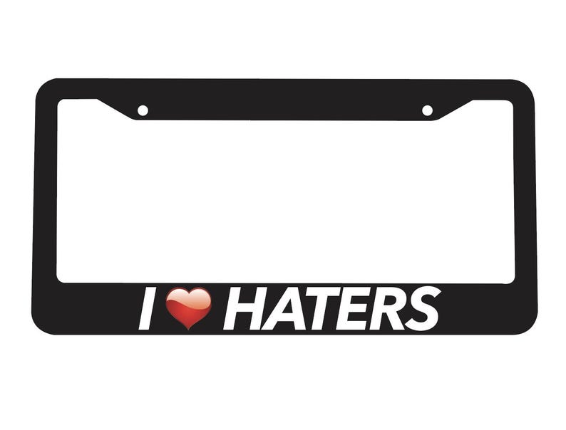 I Love Haters JDM Tuner Drift Turbo ABS Plastic License Plate Vehicle ...