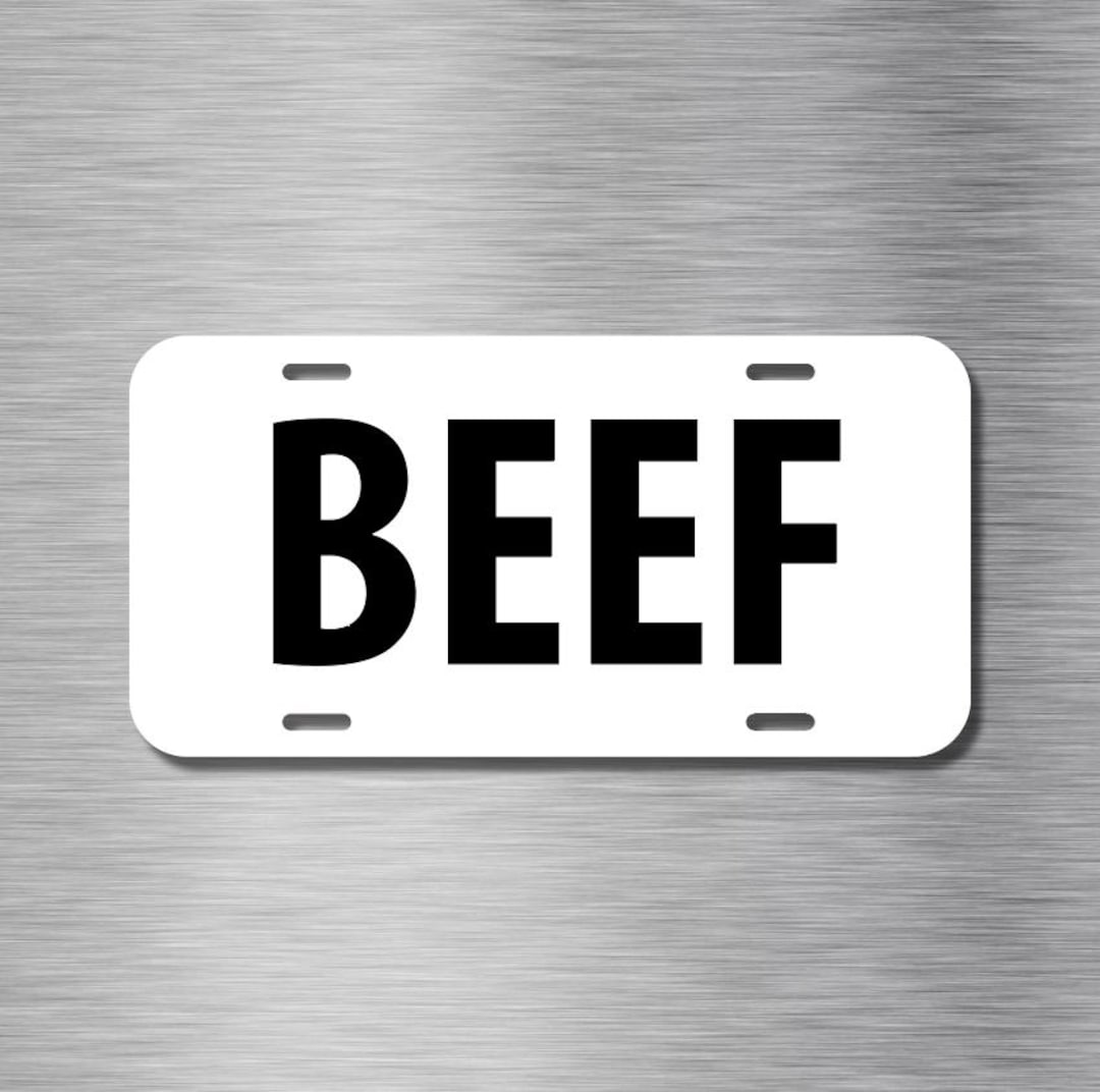 BEEF Farm Rancher Cowboy Agriculture Vehicle Auto Tag 6"x12" X 0.65mm ...