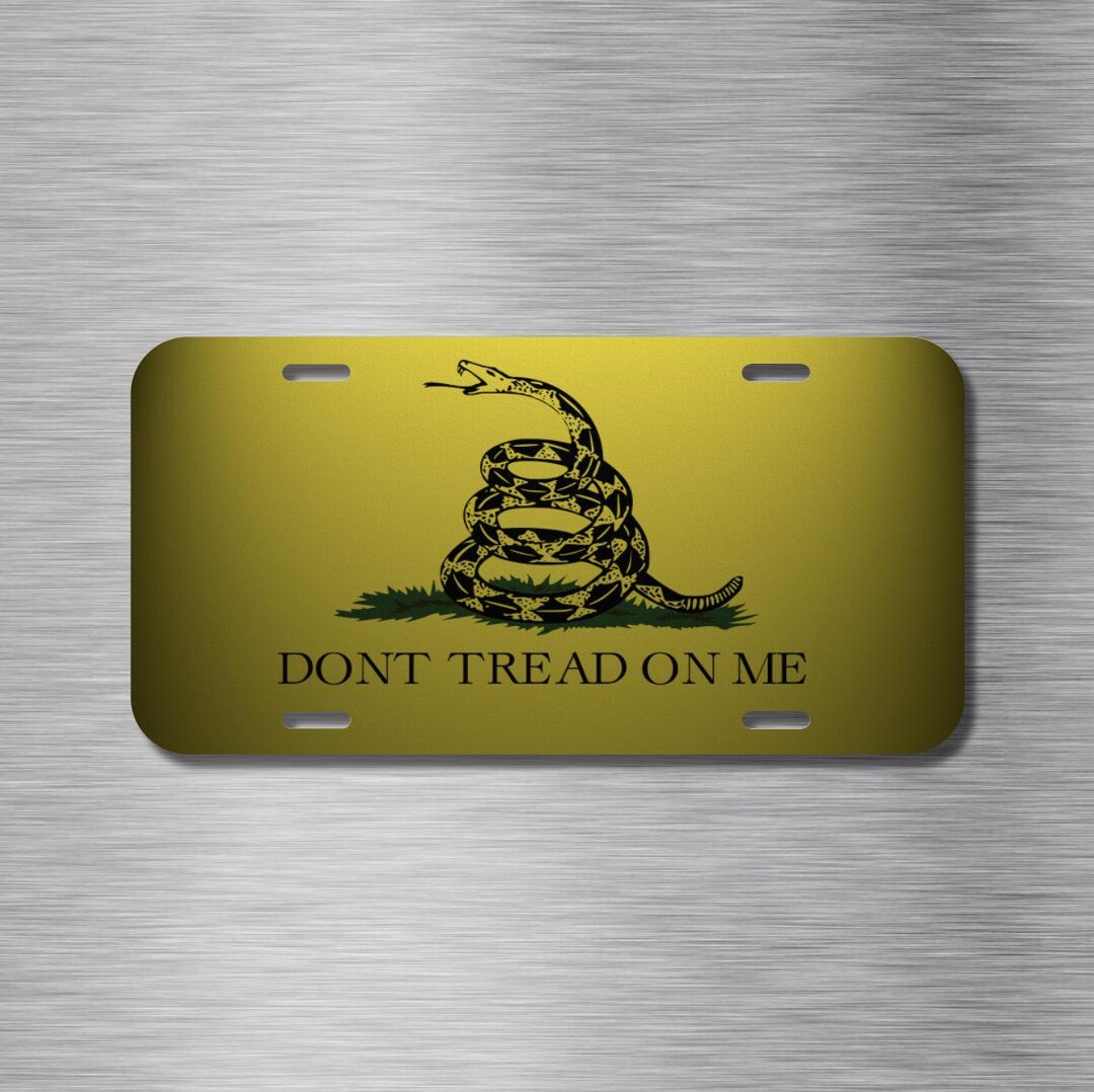 Don't Tread on Me Gadsden Flag Vehicle Auto Tag 6"x12" X 0.65mm Metal ...