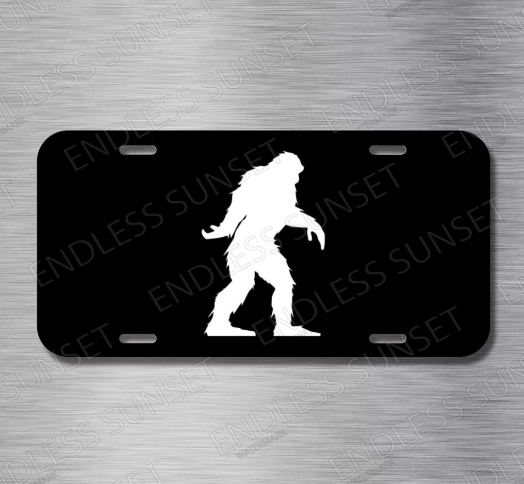 Bigfoot Sasquatch Vehicle Auto Tag 6"x12" X 0.65mm Metal Aluminum ...