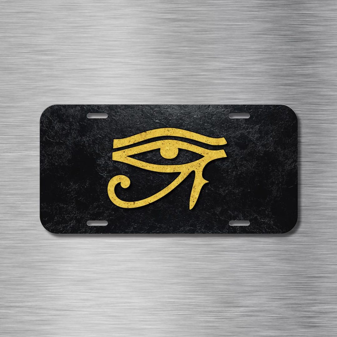 Egyptian Egypt Eye of Horus Vehicle Auto Tag 6"x12" X 0.65mm Metal ...