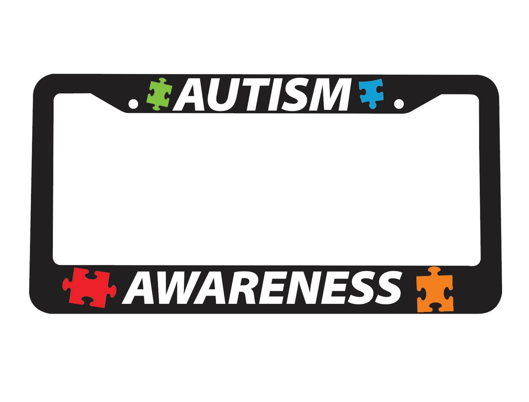 Autism Awareness Puzzle Pieces ASD ABS Plastic License Plate Vehicle ...