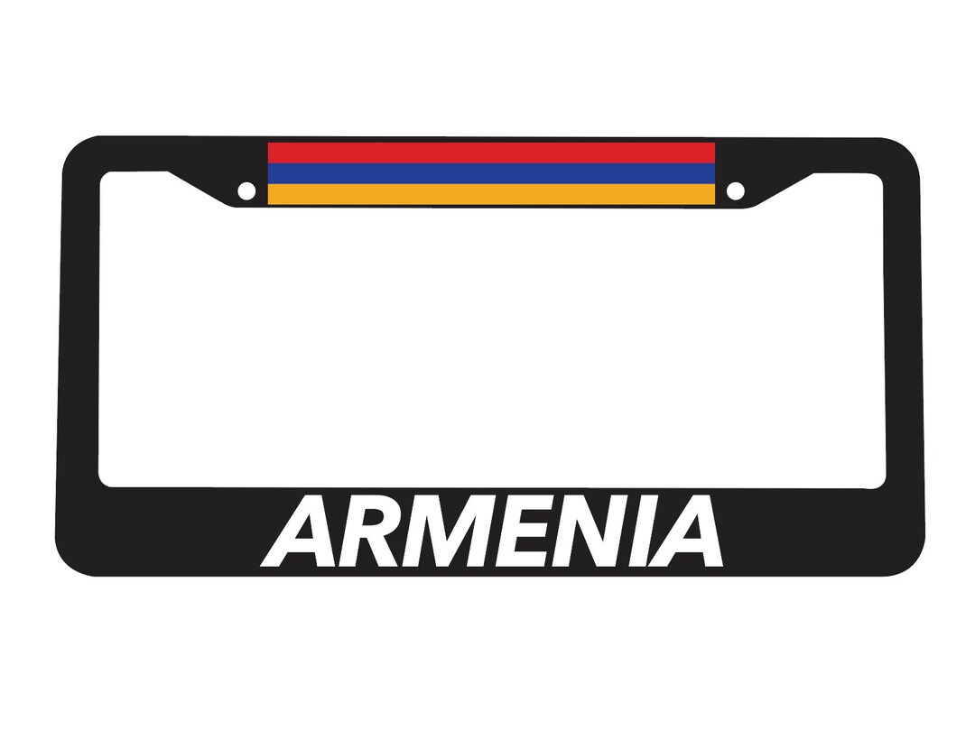 ARMENIA ARMENIAN Flag Yerevan Gyumri ABS Plastic License Plate Vehicle ...