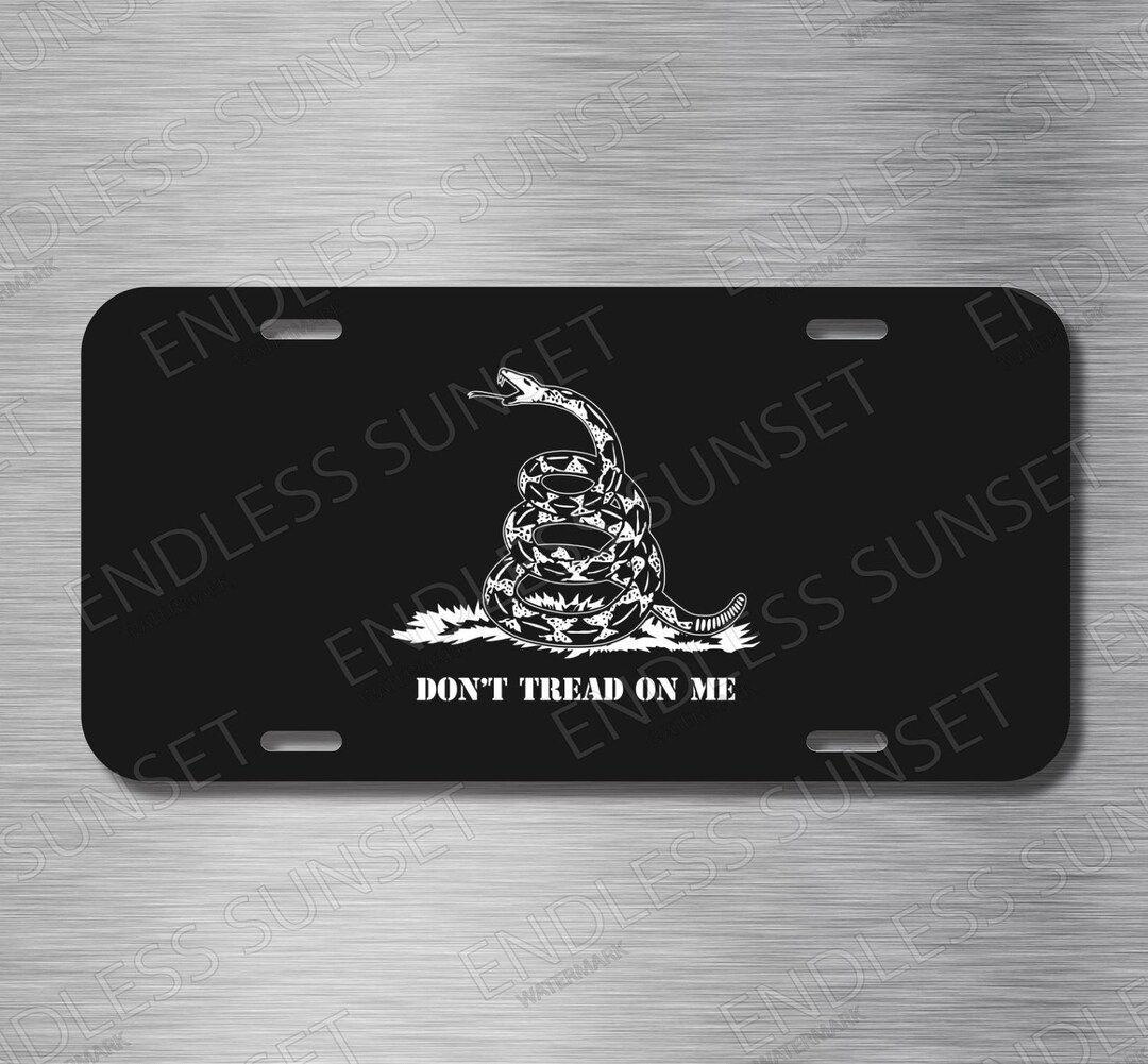 Don't Tread on Me Gadsden Flag Vehicle Auto Tag 6"x12" X 0.65mm Metal ...