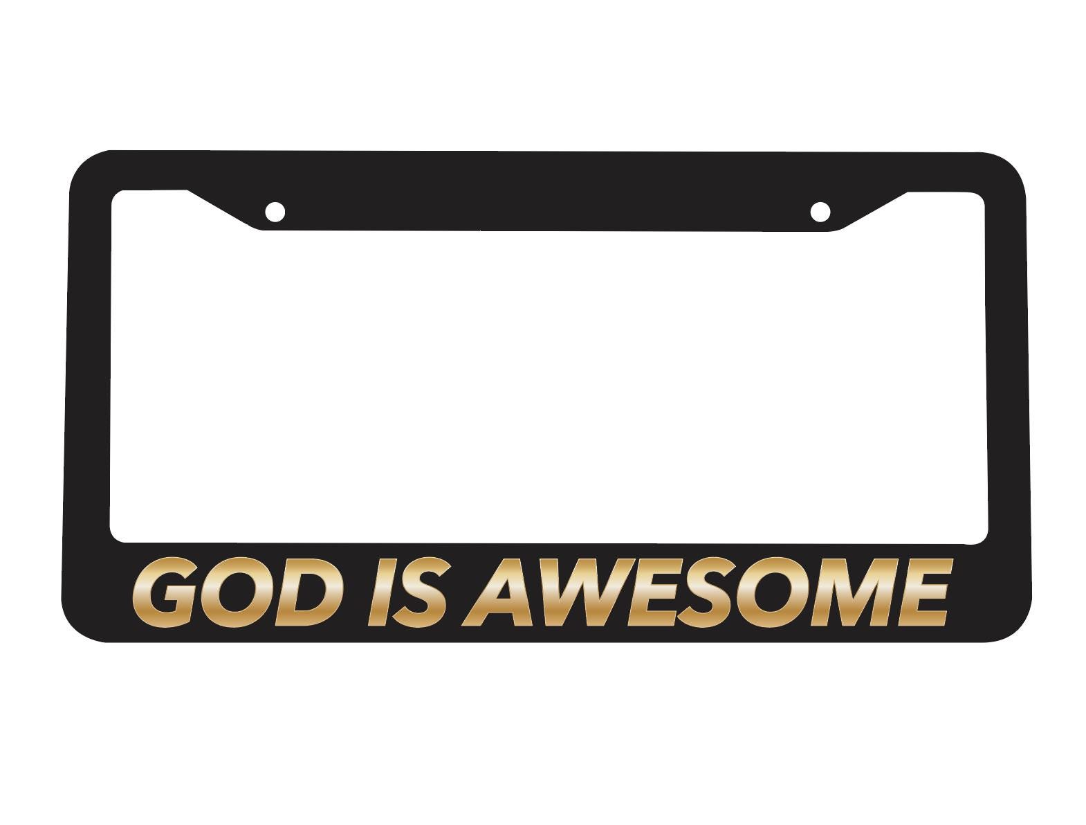 God is Awesome Jesus Bible Christian ABS Plastic License Plate Vehicle ...