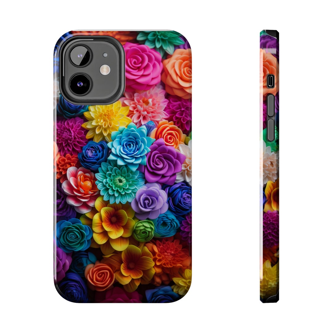 Flowers in All Colors of the Rainbow Tough Phone Case - Etsy