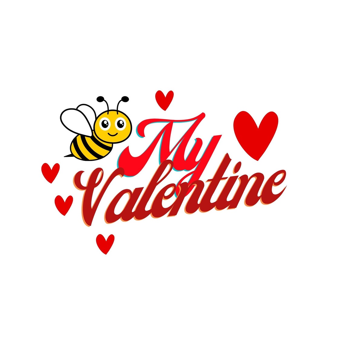 Valentines Day Bee My Valentines Png, Svg - Etsy