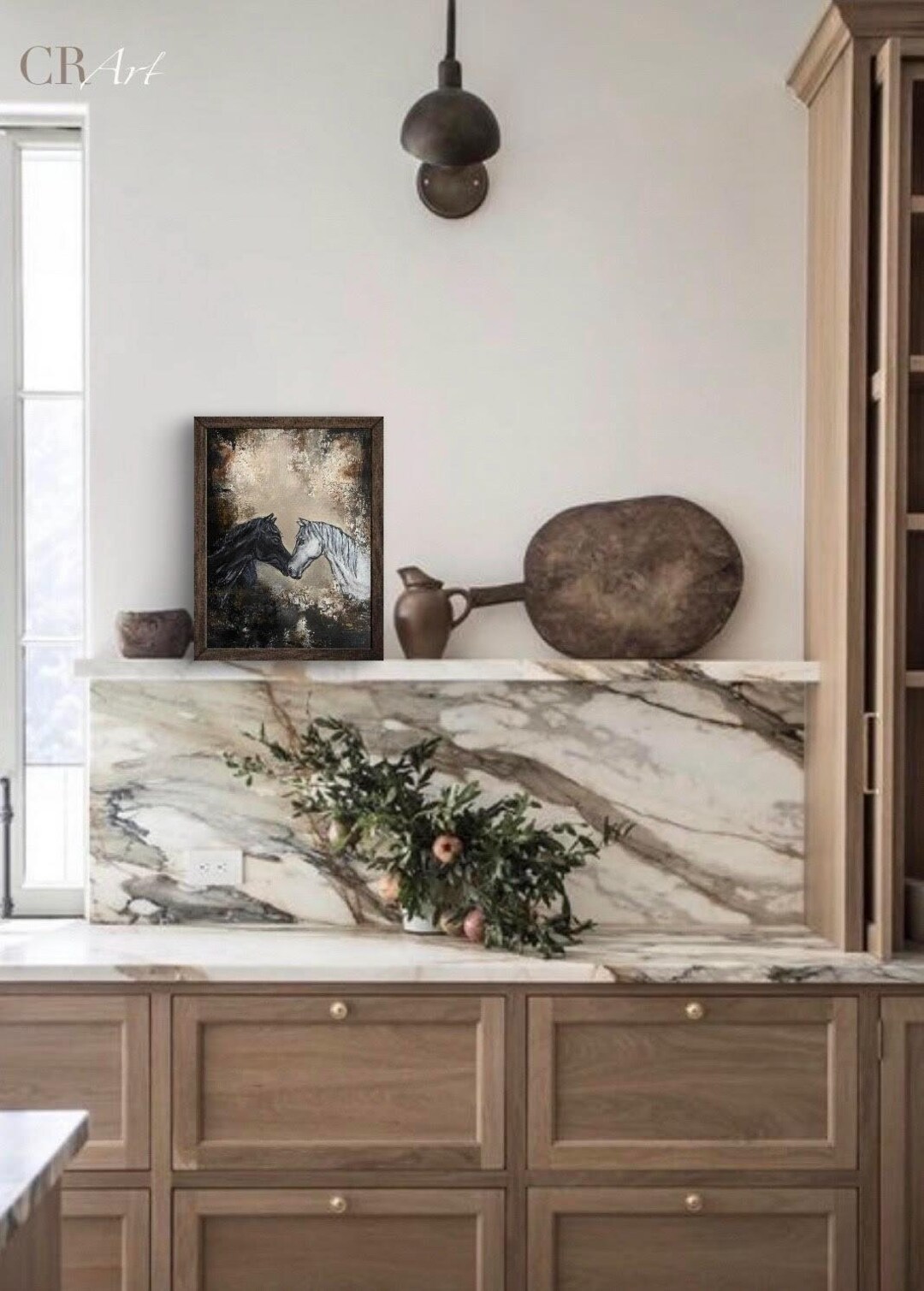 Hand Painted Horses Canvas Art: Contemporary Texture Painting (12"x16 ...