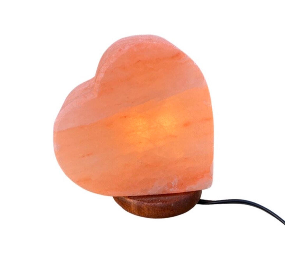 Himalayan Salt Lamp/pink Salt Lamp/heart Shape Salt Lamp/clean Air - Etsy
