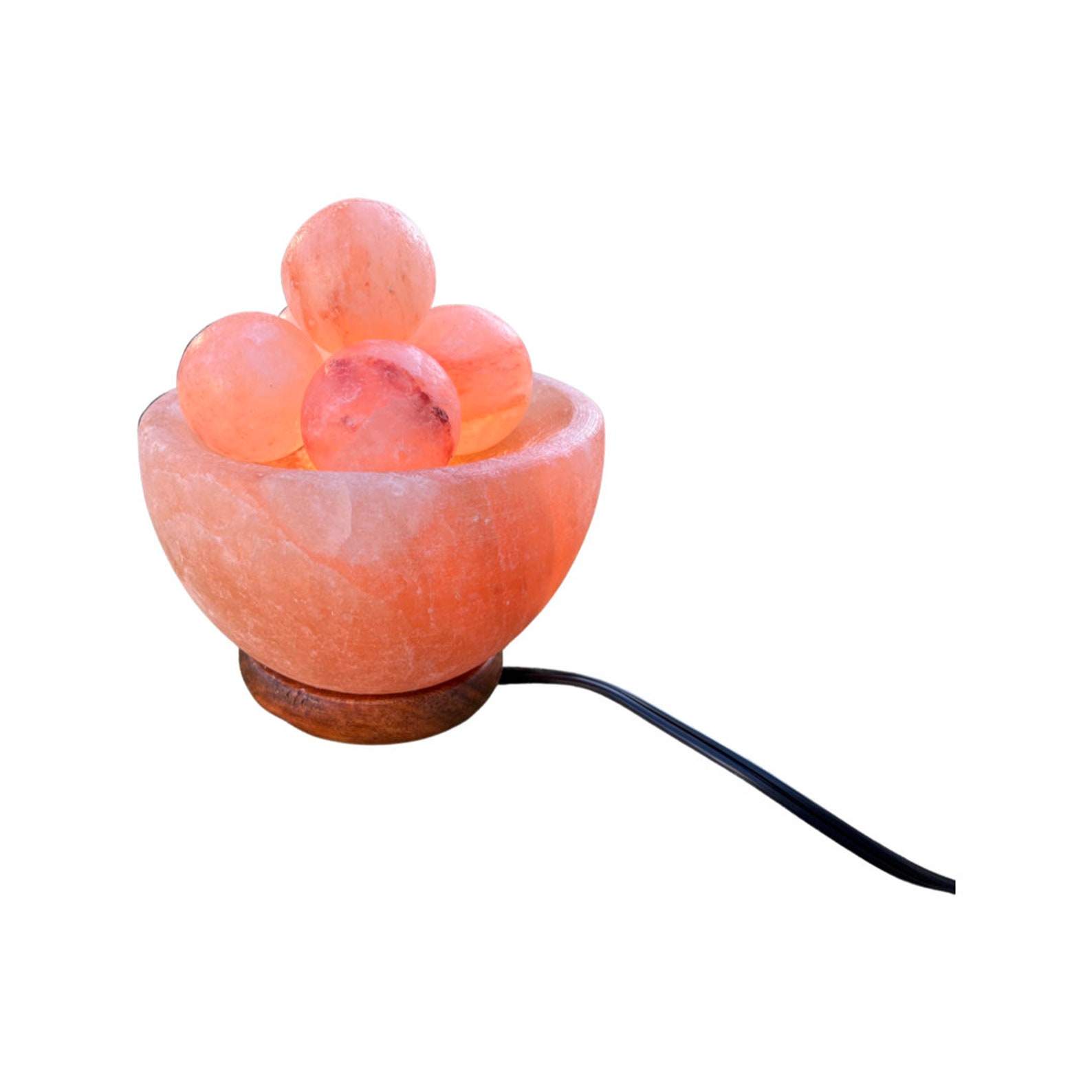 Himalayan Salt Fire Bowl Lamp/pink Salt Lamp/fire Bowl Lamp With ...