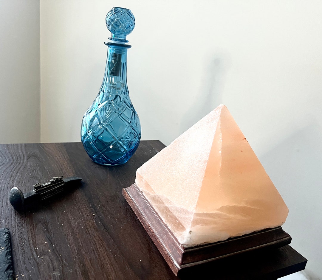 Himalayan Salt Pyramid Lamp/pink Salt Lamp/pyramid Lamp /clean Air - Etsy
