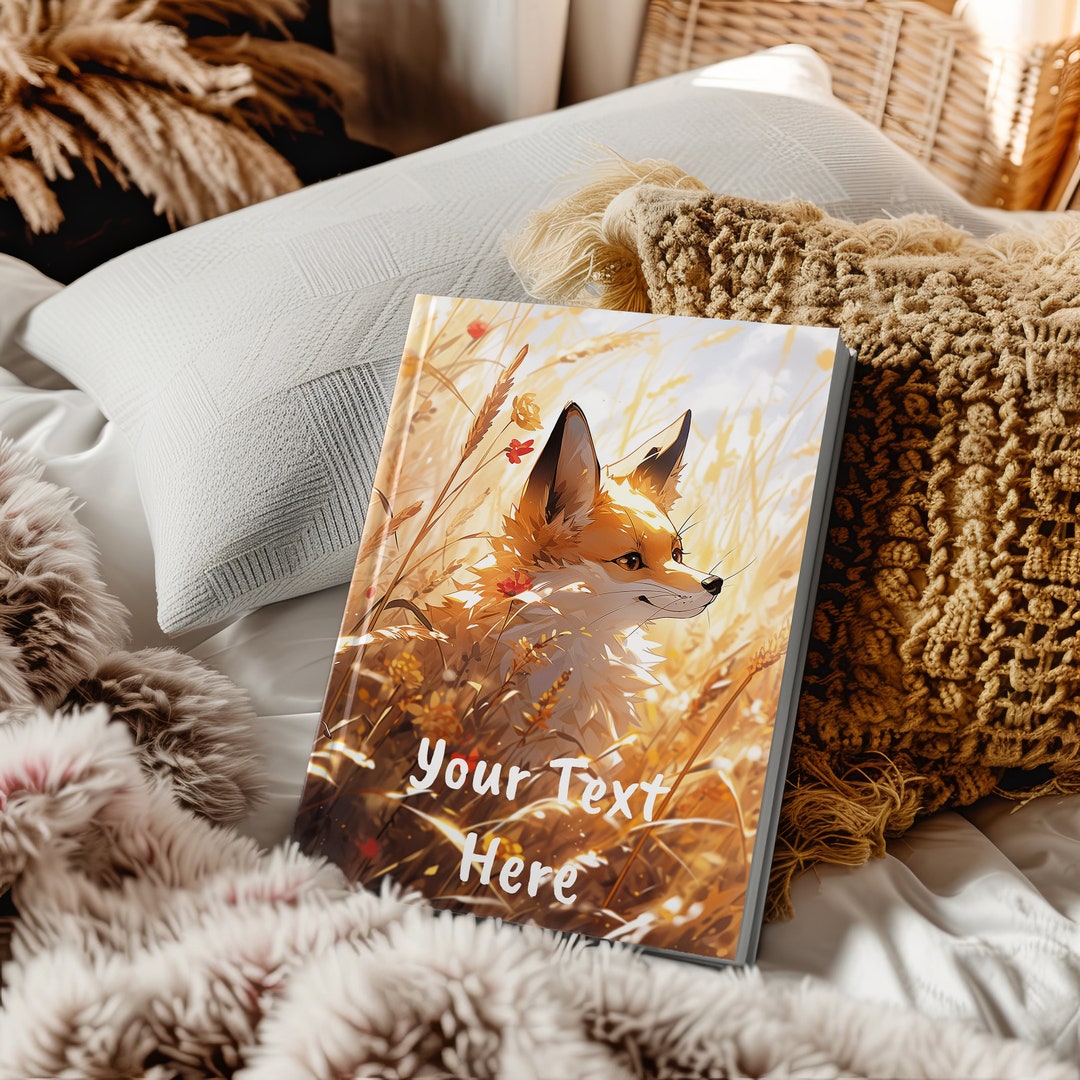 Customized Red Fox Hardcover Notebook. Personalized Gift for Fox Lover ...