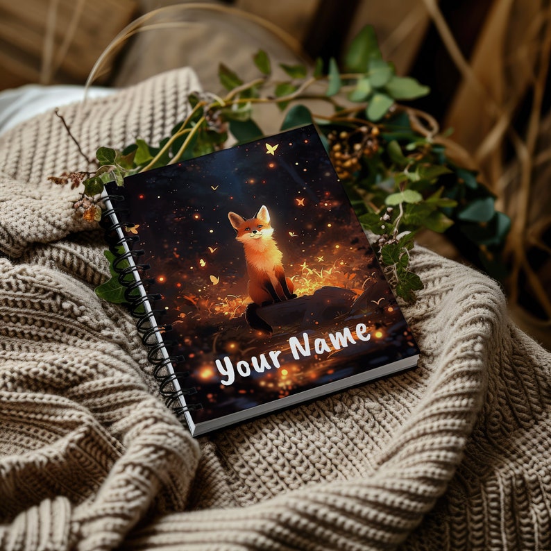 Fox Notebook. Spiral Bound Red Fox Spiral Notebook With Lined Pages ...