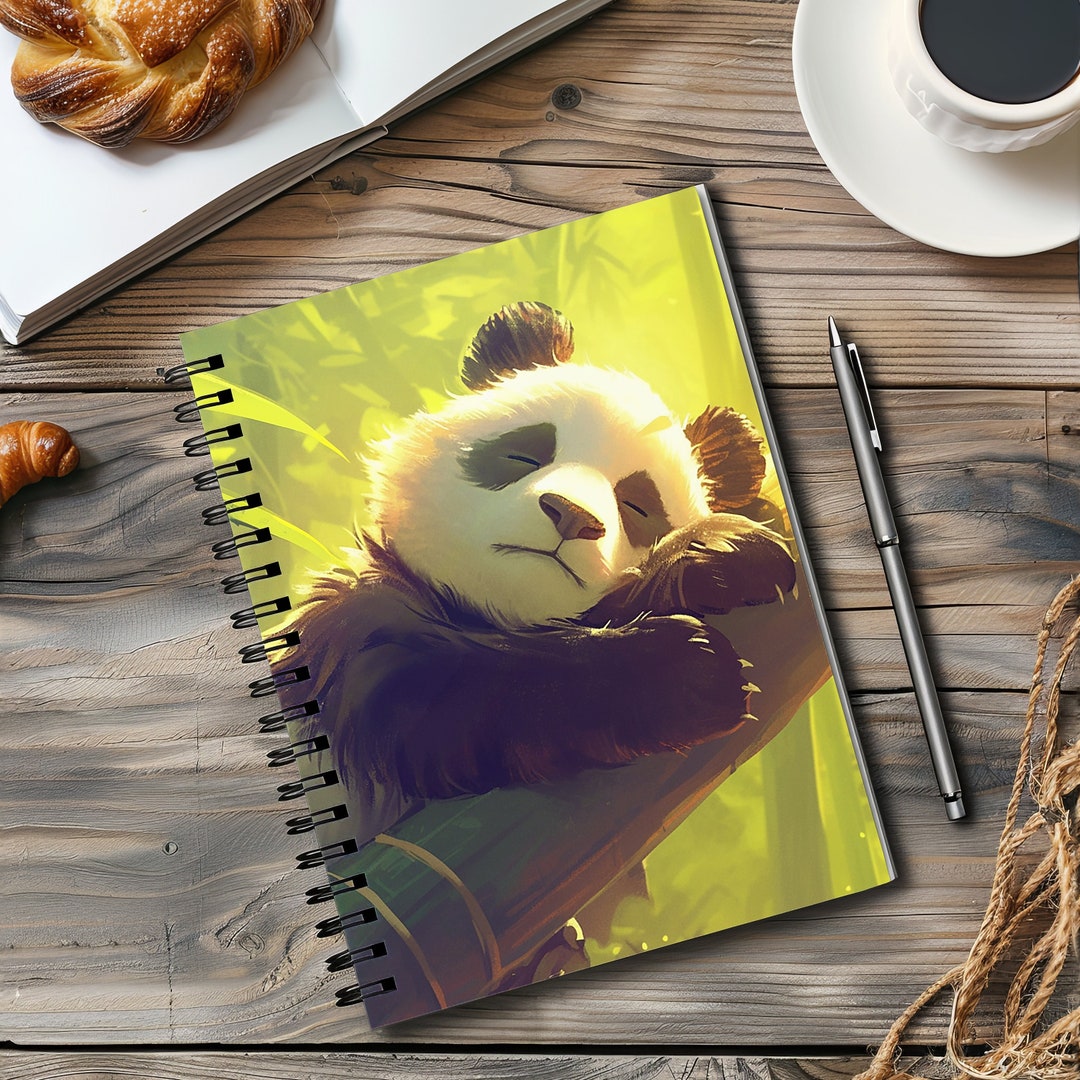 Panda Bamboo Forest Spiral Notebook, Dotted Pages - Etsy