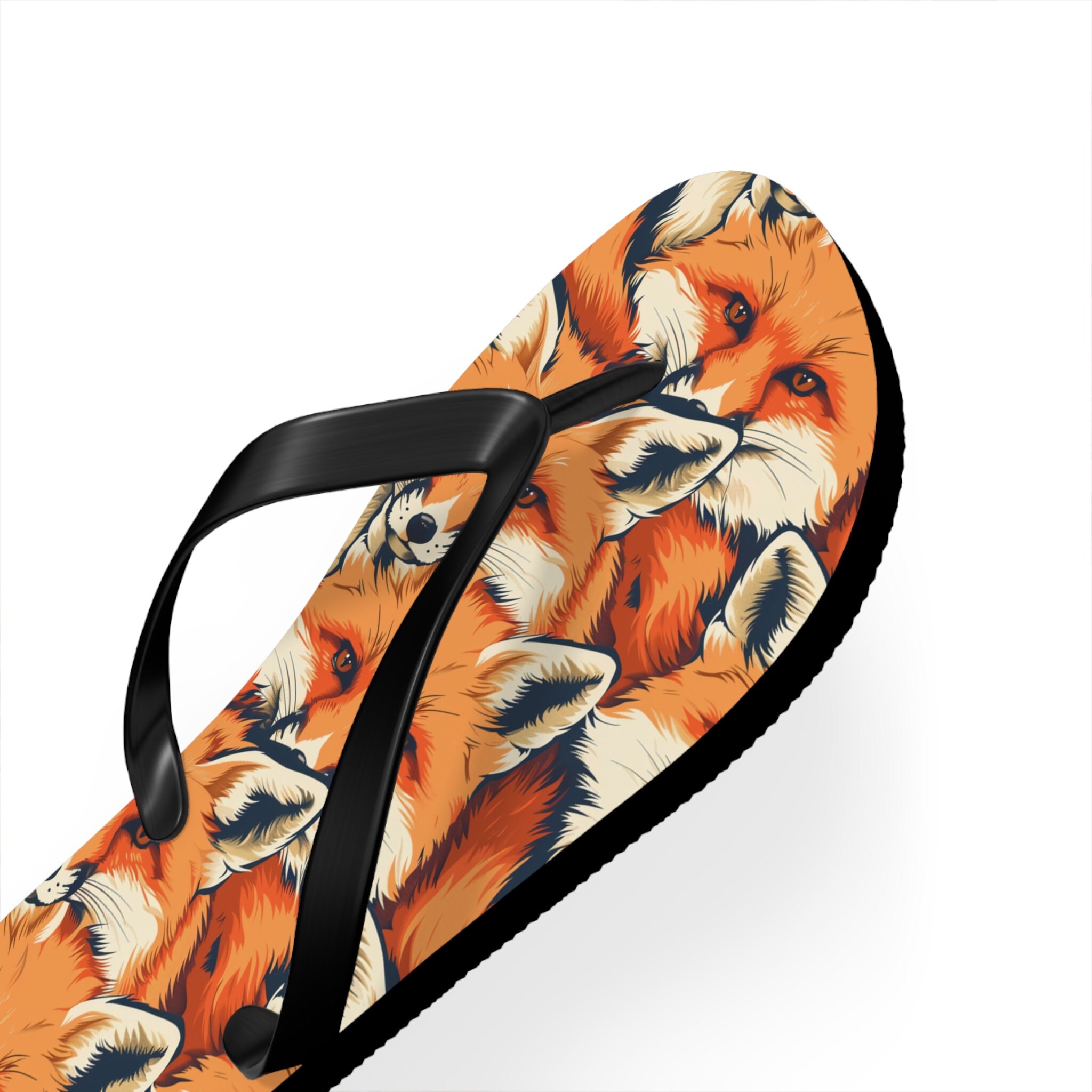 Fox Flip Flops, Sandals for the Beach. Open Toe Sandals. Summer Shoes ...