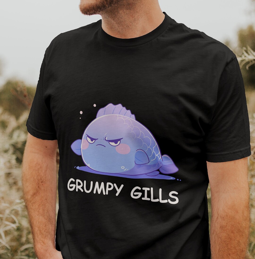 Funny Fish Shirt (grumpy Gills), Funny Internet Meme Tshirt, Funny ...