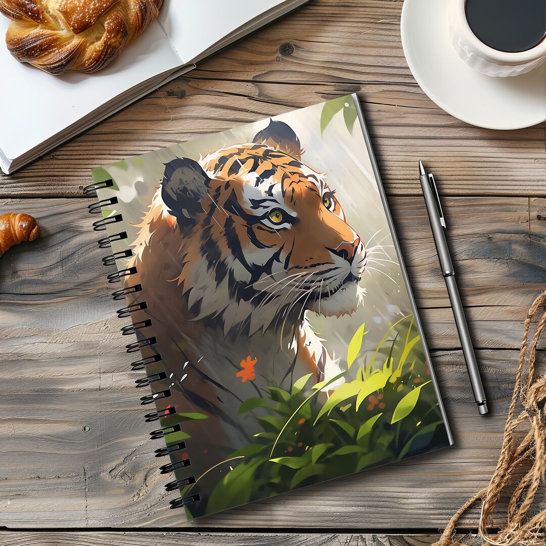 Bengal Tiger Notebook, Gift for Students, Teacher, Artists and Big Cat ...