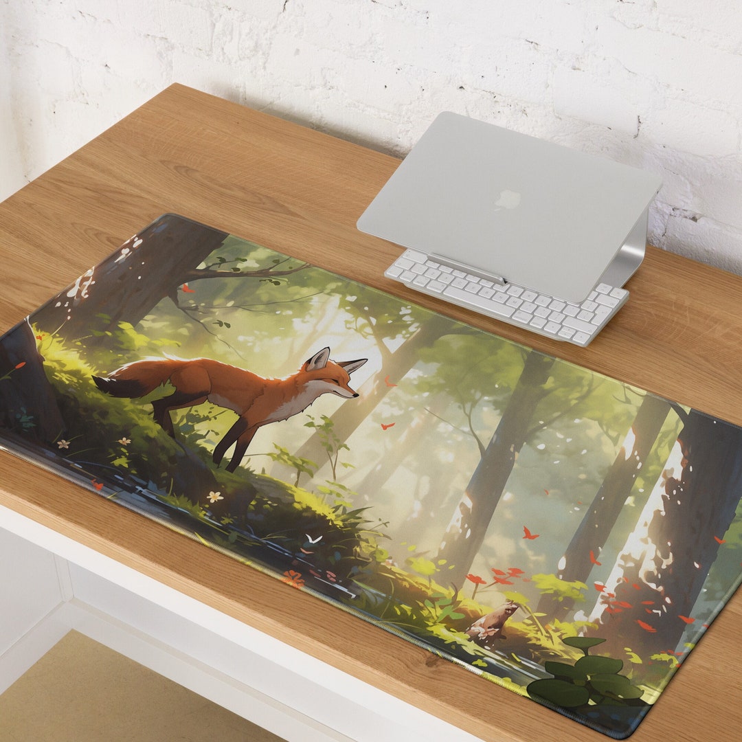Large Red Fox Gaming Mousepad, Large TCG Play Mat, Desk Mat Gift for ...