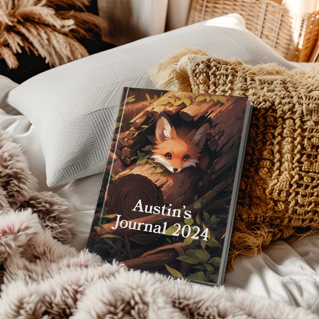 Customized Hardcover Fox Notebook. Personalized Journal Gift for ...