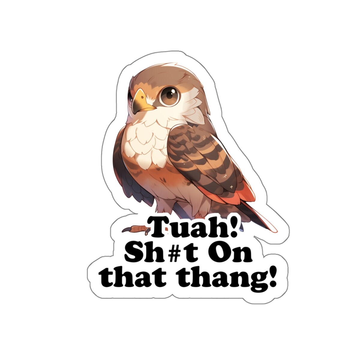 Hawk Tuah Meme Sticker. Hawk Tua Meme Car Decal. Funny Animal Sticker ...