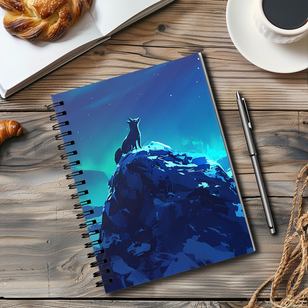 Arctic Fox Mountain Top Spiral Notebook, Kitsune Journal - Etsy