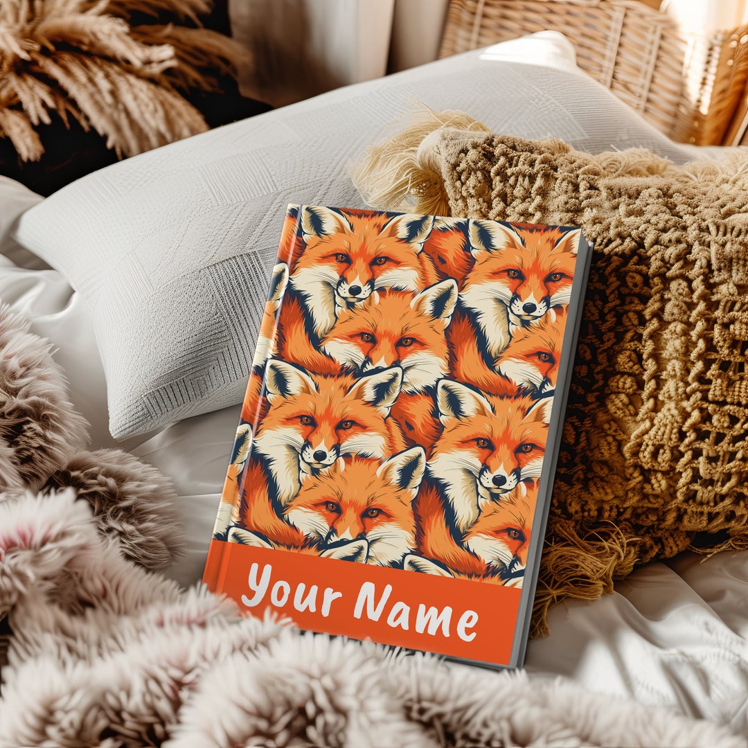 Custom Red Fox Hardcover Journal, Personalized Gift - Etsy