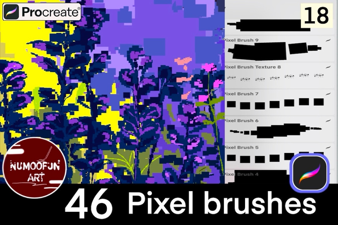 Pixels Brush - Brushes for Procreate Digital Brush Painting - Etsy