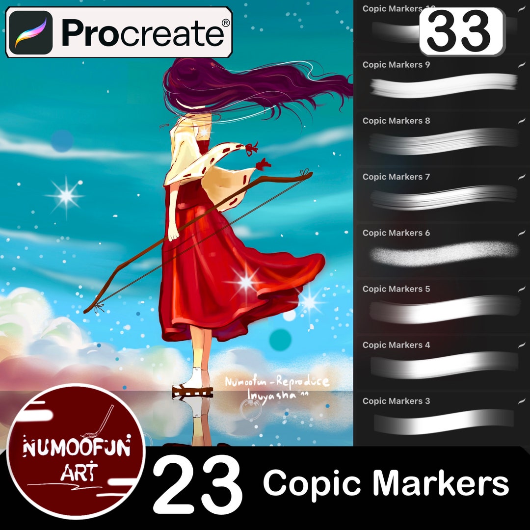Copic Markers - Brushes for Procreate Digital Brush Painting - Etsy