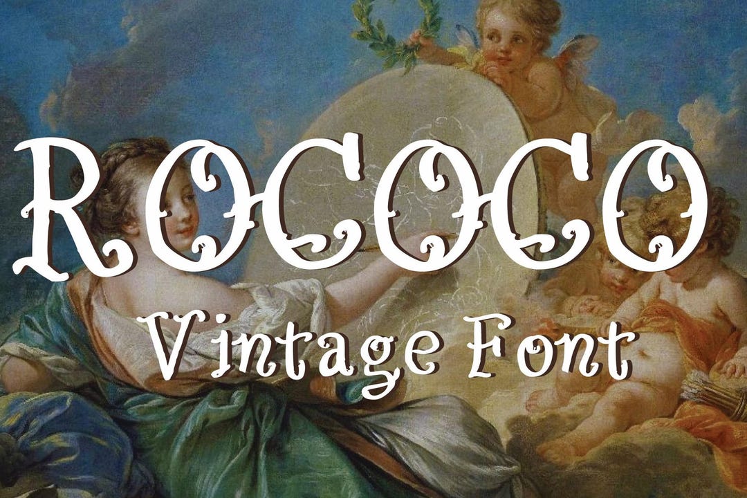 Rococo Vintage Font Handwritten Font Branding Font, Cricut Fonts ...