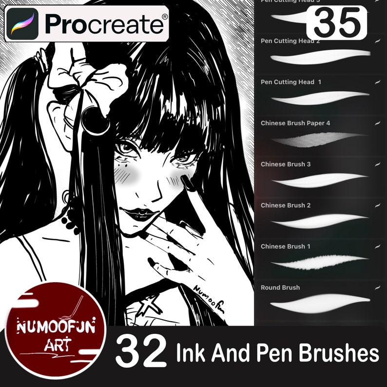 Ink and Pen Brushes - Brushes for Procreate Digital Brush Painting - Etsy
