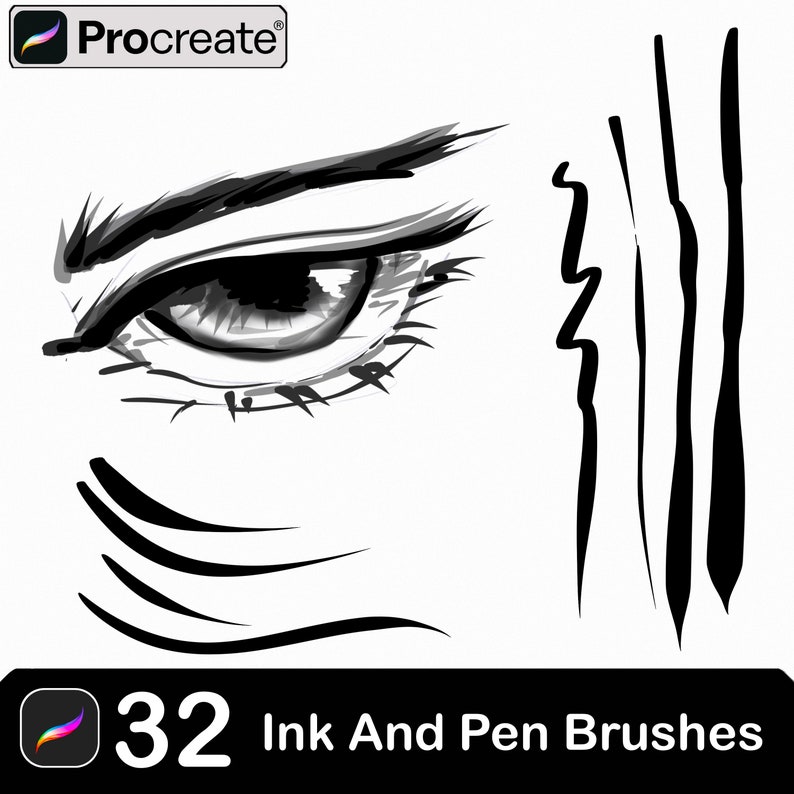 Ink and Pen Brushes - Brushes for Procreate Digital Brush Painting - Etsy
